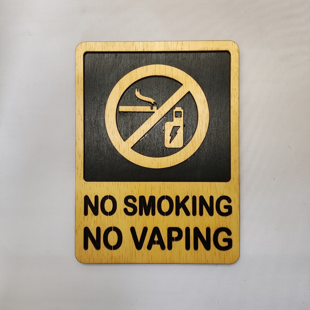 Jual Sign Papan Nama NO SMOKING NO VAPING AREA DILARANG MEROKOK Hiasan ...