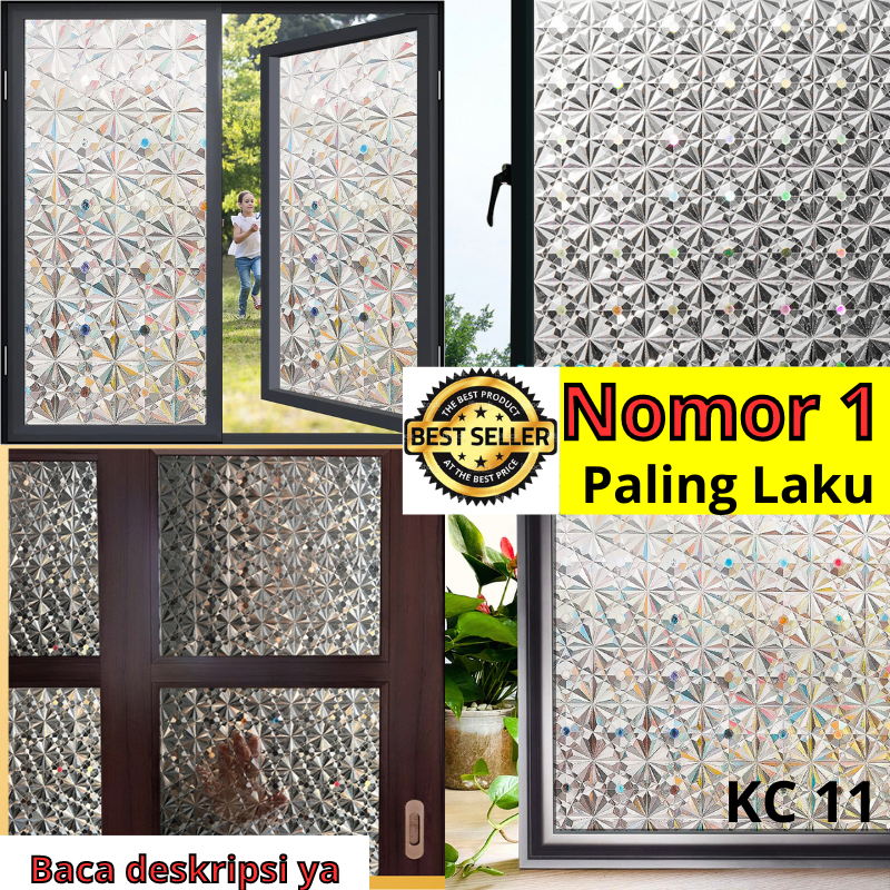 Jual SETIKER STICKER STIKER KACA LEBAR 120CM 60CM HOLOGRAM SUNBLAS ...