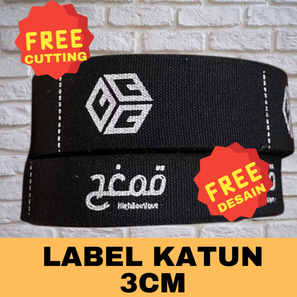 Jual Label katun 3,2 CM / Label Katun / Label Pakaian / Label Baju ...