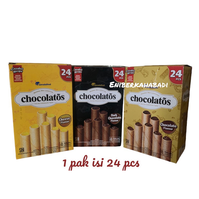 Jual Chocolatos Roll eceran 1 pak isi 24 pcs Sweet Cheese/Grande/Dark ...