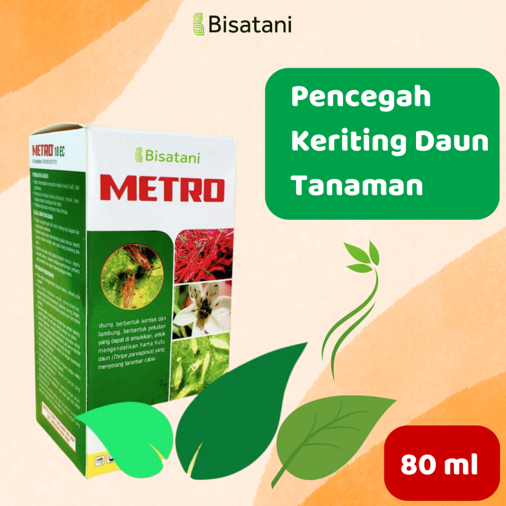 Jual Obat Keriting Daun Tanaman METRO 80ml/ Obat Hama Tanaman Cabai ...