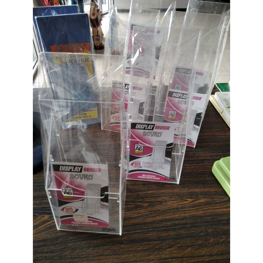 Jual ACRILIC DISPLAY BROSUR A6 2 SUSUN / DISPLAY BROSUR 2 SUSUN A6 ...