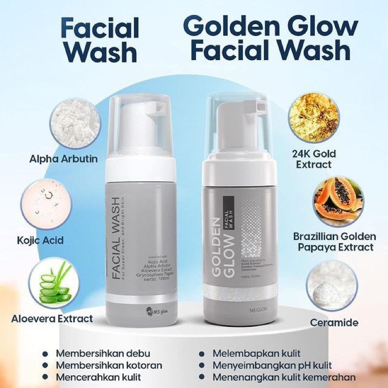 Jual FACIAL WASH MS GLOW/FACIAL WASH GOLDEN GLOW/FACIAL WASH MEN/SABUN ...