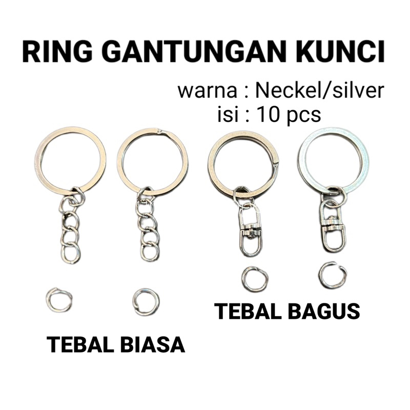 Jual Ring gantungan kunci tebal 2,5cm (10pcs) | Shopee Indonesia