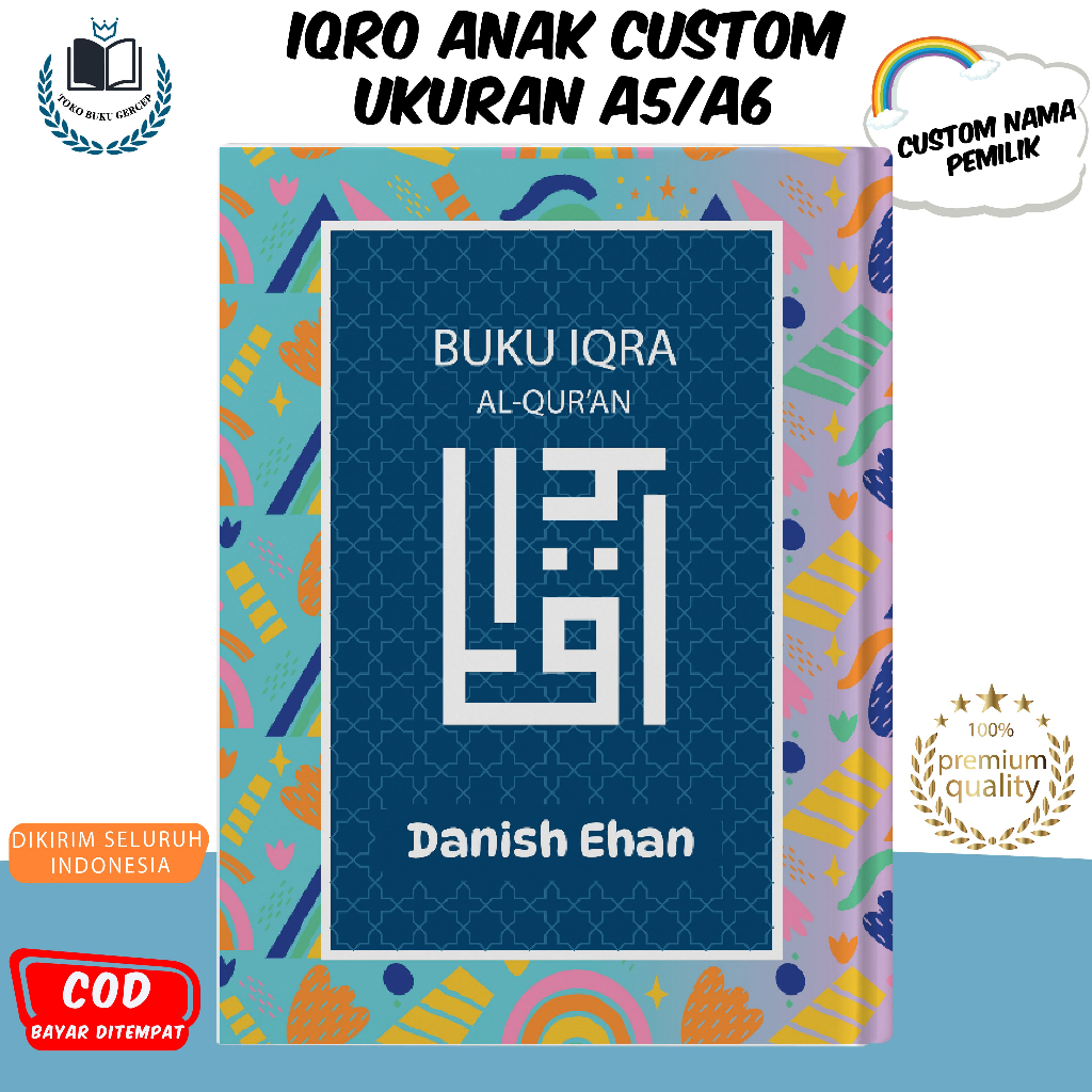 Jual IQRO Anak Custom Foto Dan Nama | GI-03 | IQRO Junior BW Hard Cover | Iqra Custom Ukuran A5 ...