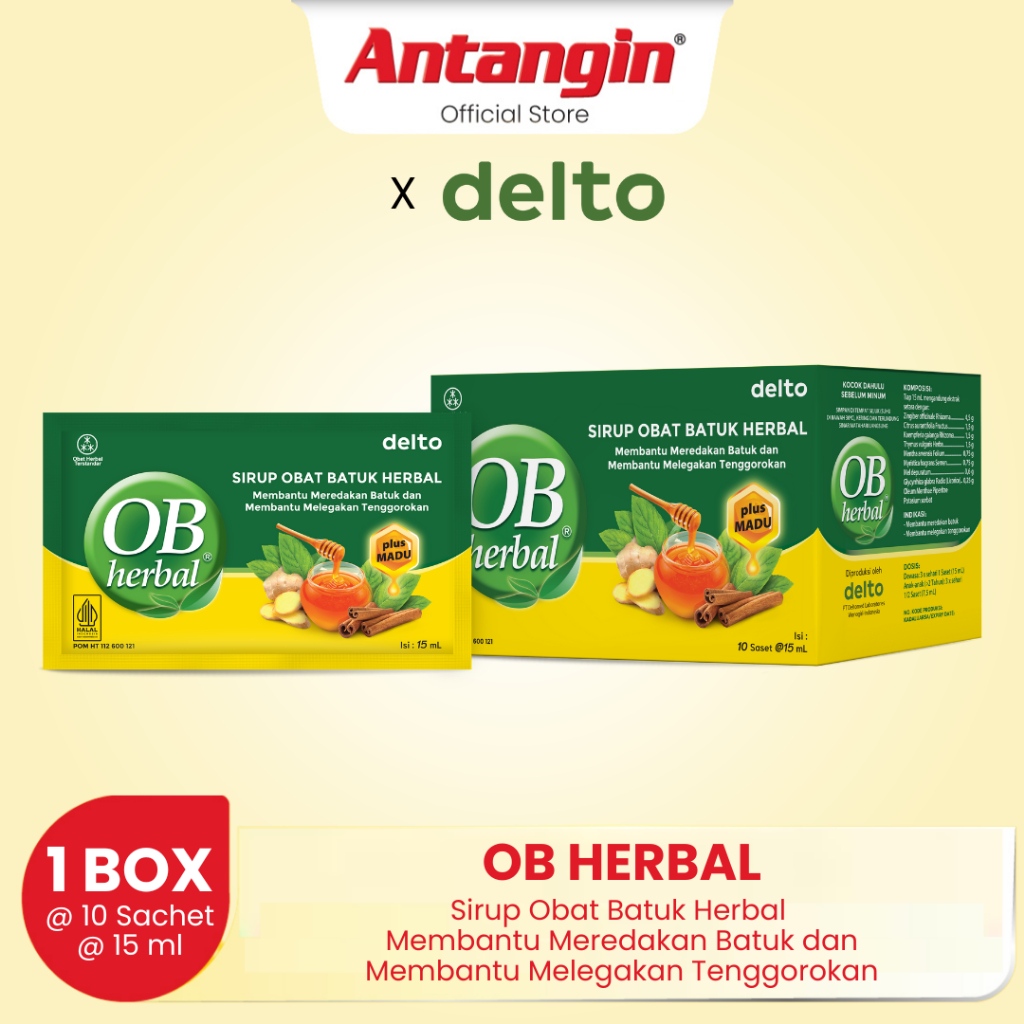 Jual OB Herbal Box 10 Sachet @ 15 ml - Redakan Batuk & Legakan ...