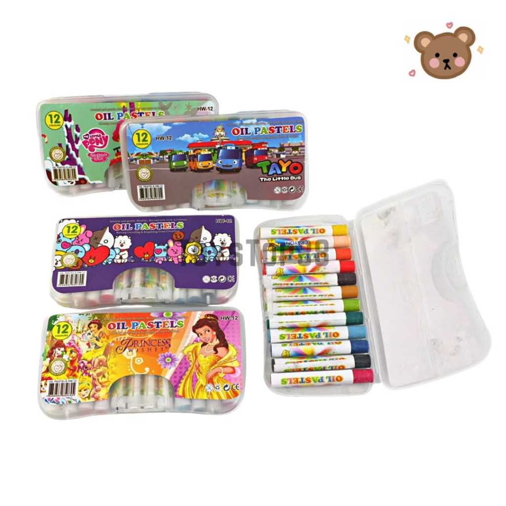 Jual Crayon Mini 12 Warna - Krayon Set Kecil Murah Anak Anak - Oil ...