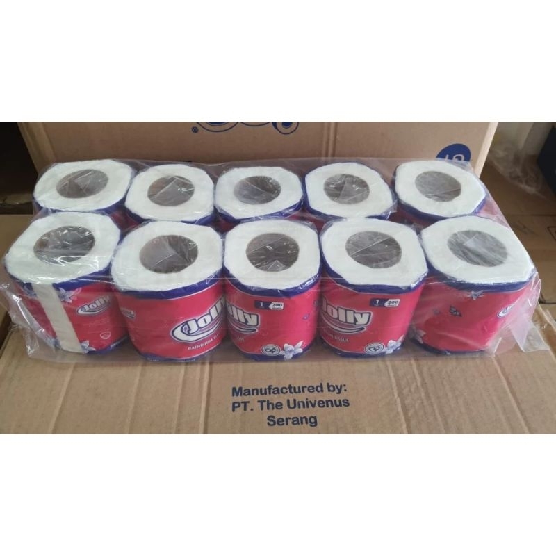 Jual Tissue Jolly Toilet Core 10roll x 200sheet 2ply | Shopee Indonesia