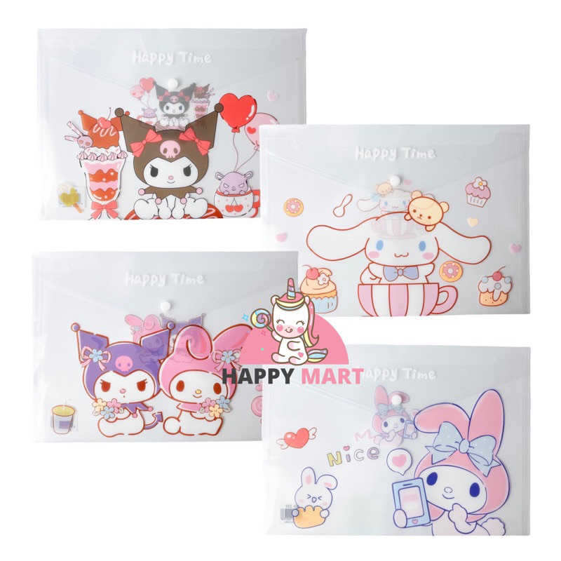 Jual Map plastik TRANSPARANT sanrio motif kuromi / melody / cinnamoroll ...
