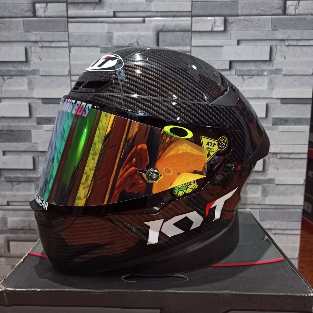 Jual HELM KYT TT COURSE REPAINT CARBON PAKET GANTENG | Shopee Indonesia