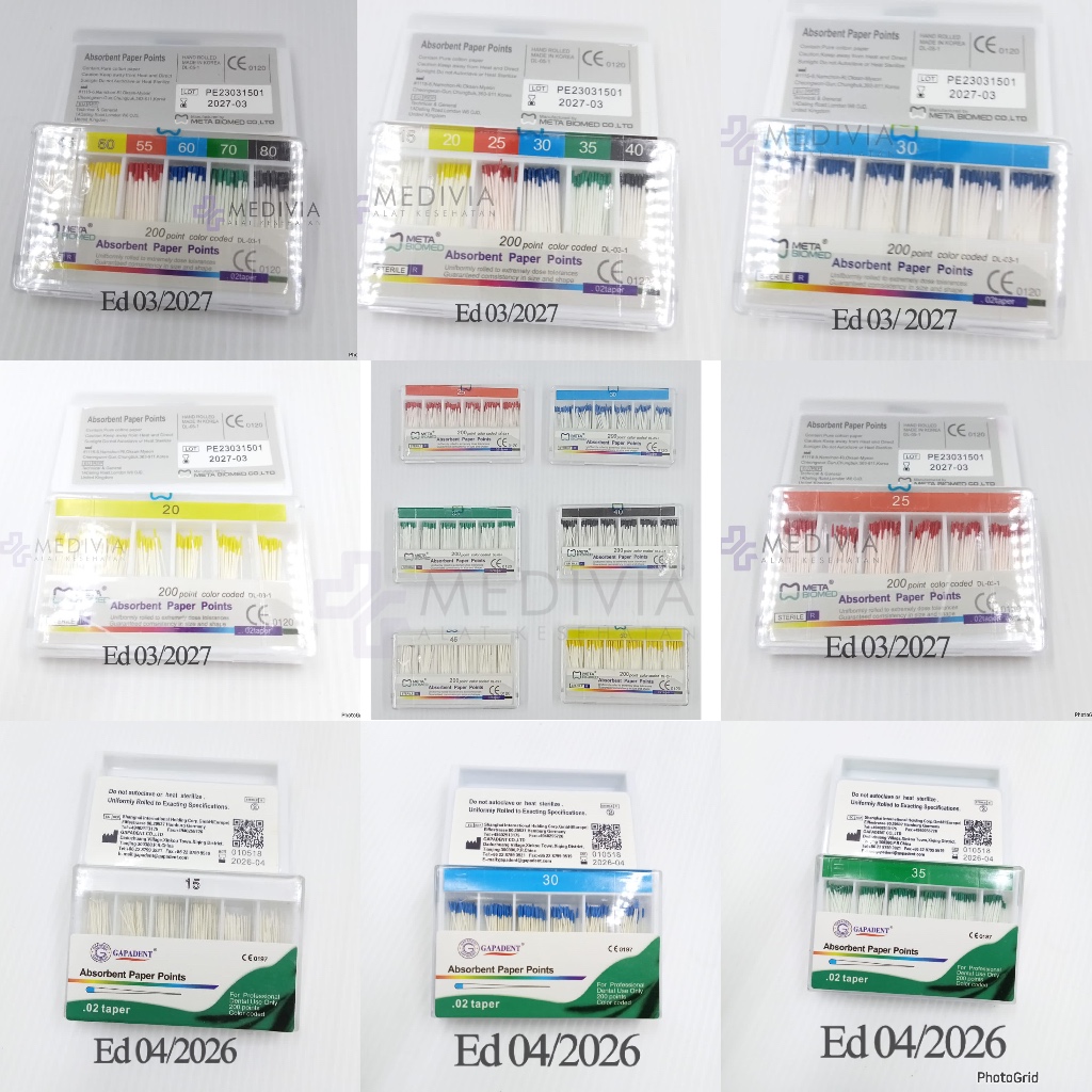 Jual DENTAL ABSORBENT PAPER POINT METABIOMED GAPADENT ENDODONTIC ...