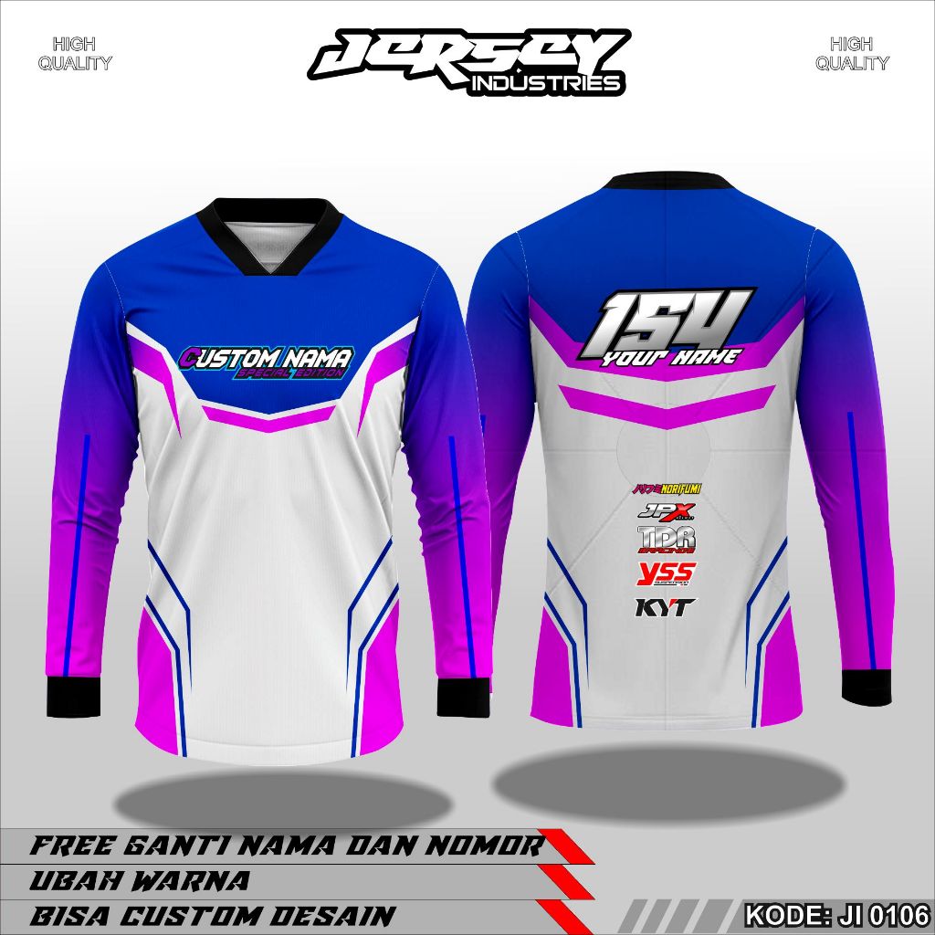 Jual JERSEY PRINTING LENGAN PANJANG JERSEY RACING BAJU BALAP - BAJU ...