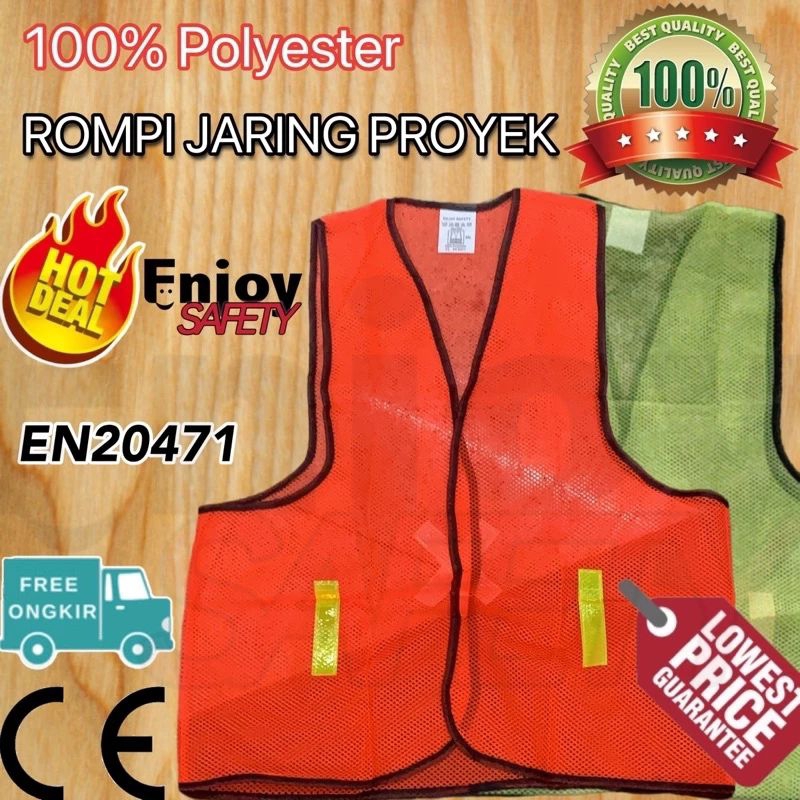 Jual Rompi Safety Kerja Bahan Jaring Siap Pakai | Shopee Indonesia