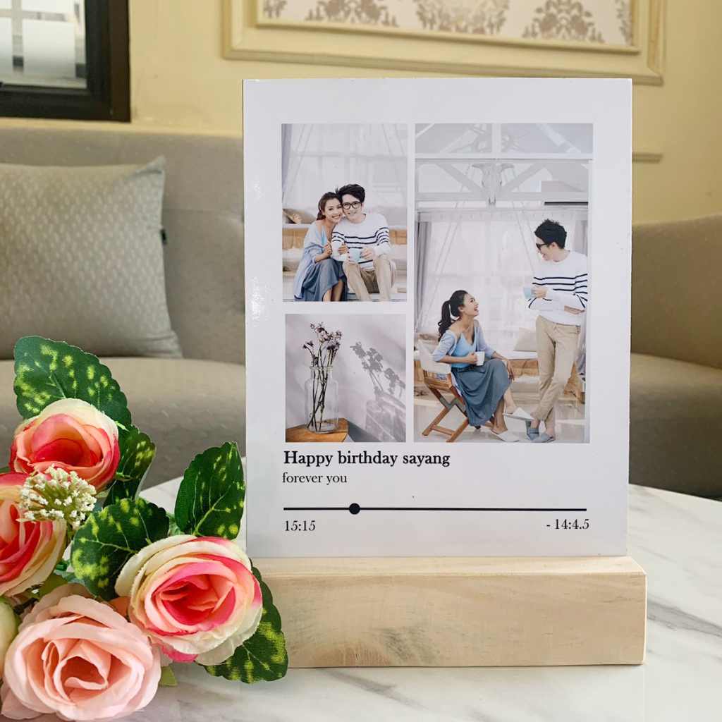Jual Figuran stand kotak Cetak foto Free Design dengan bingkai kayu ...
