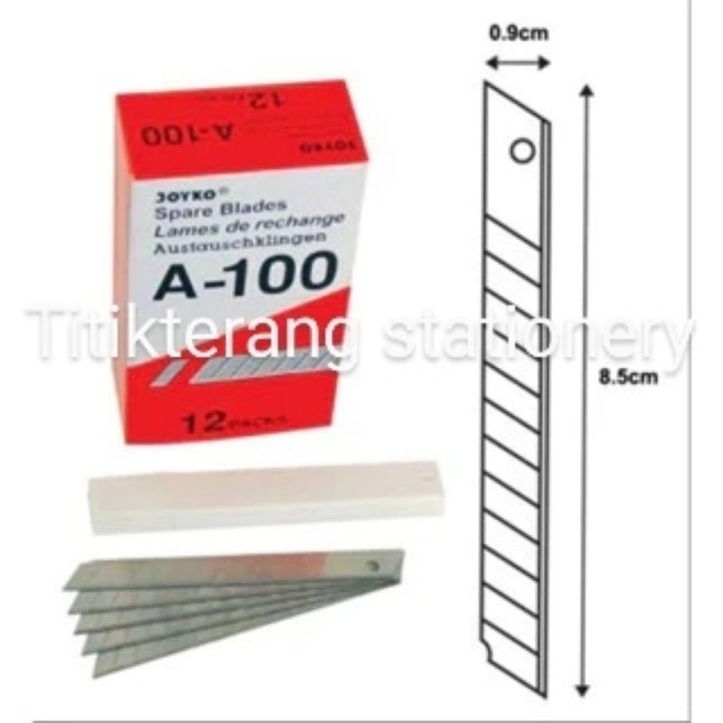 Jual ISI CUTTER KECIL/REFILL CUTTER A100 KENKO ORIGINAL | Shopee Indonesia