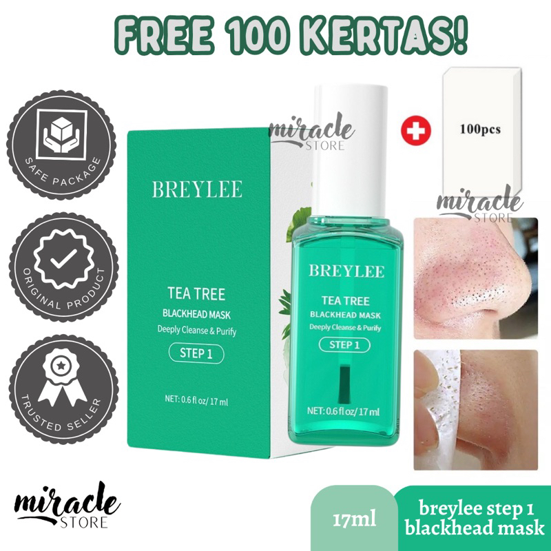 Jual READY! BREYLEE Tea Tree Blackhead Mask (STEP 1) - Pengangkat ...