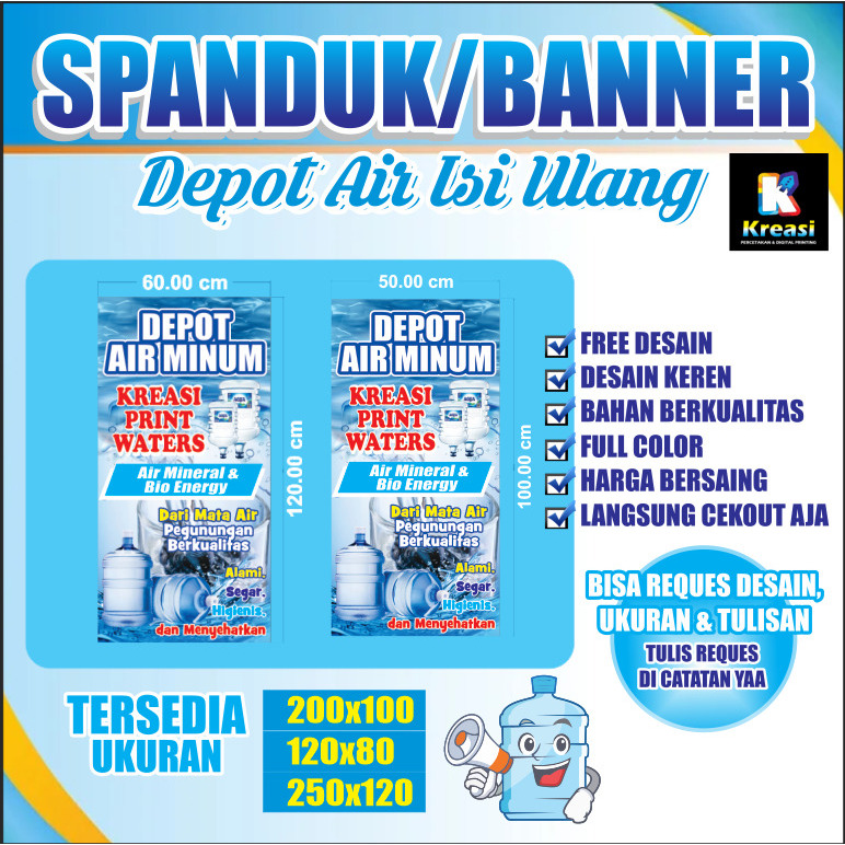 Jual SPANDUK BANNER DEPOT GALON TERMURAH | Shopee Indonesia