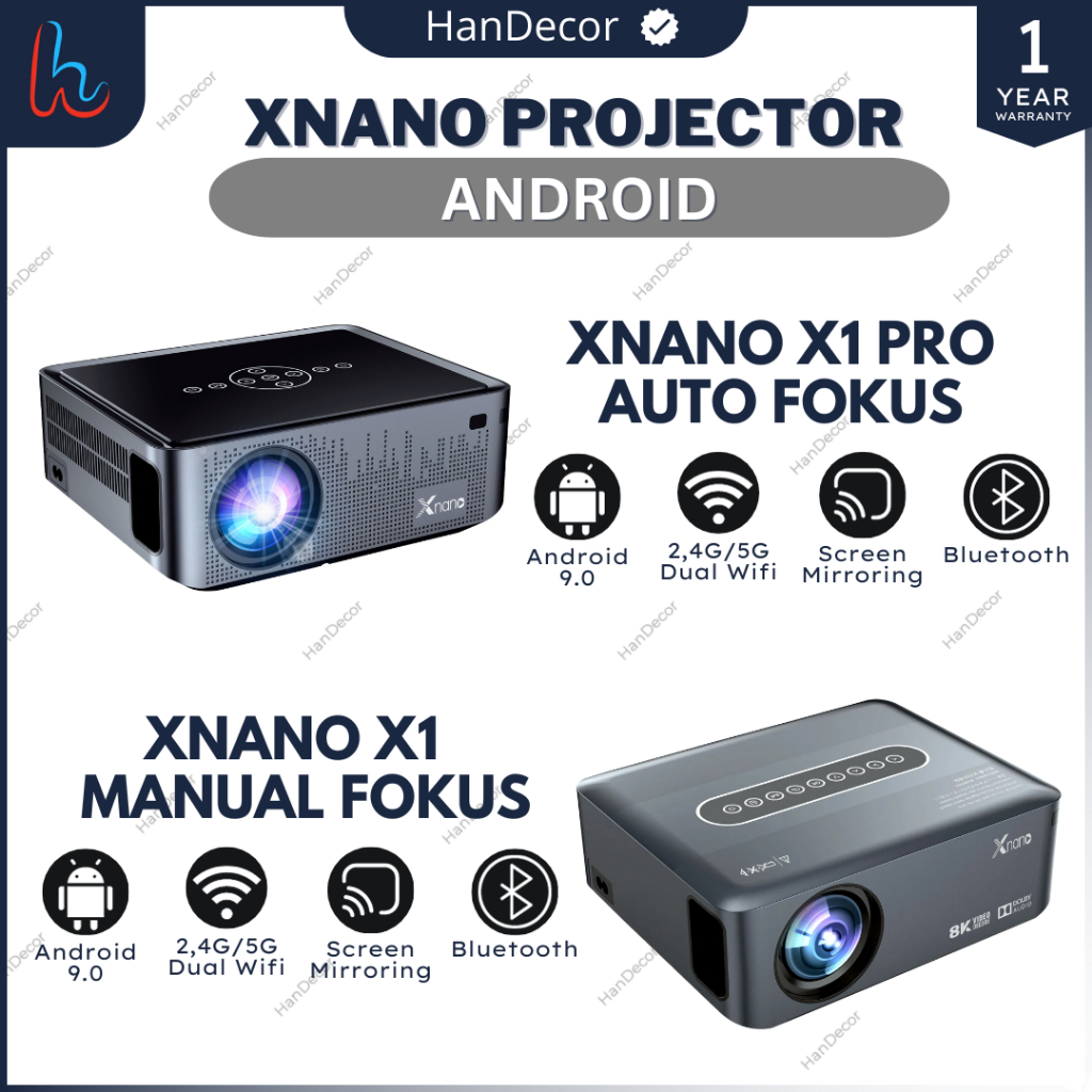 Jual PROJECTOR XNANO X1 PRO ANDROID 9.0 | PROJECTOR X1 NANO 4000 LUMENS ...