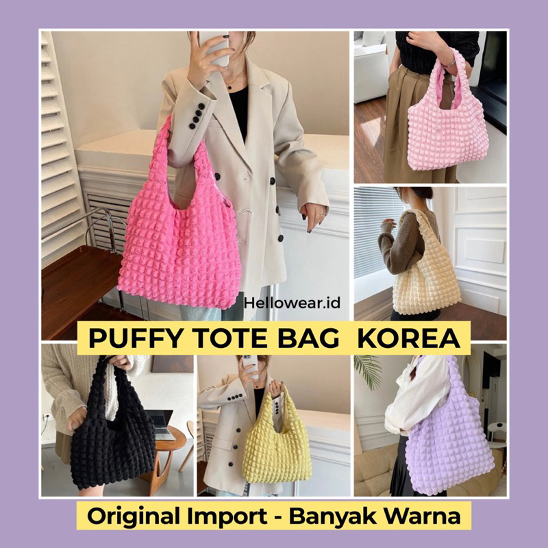 Jual PUFFY FOAM TOTEBAG HANDBAG SLING BAG SHOULDER BAG TAS JINJING ...