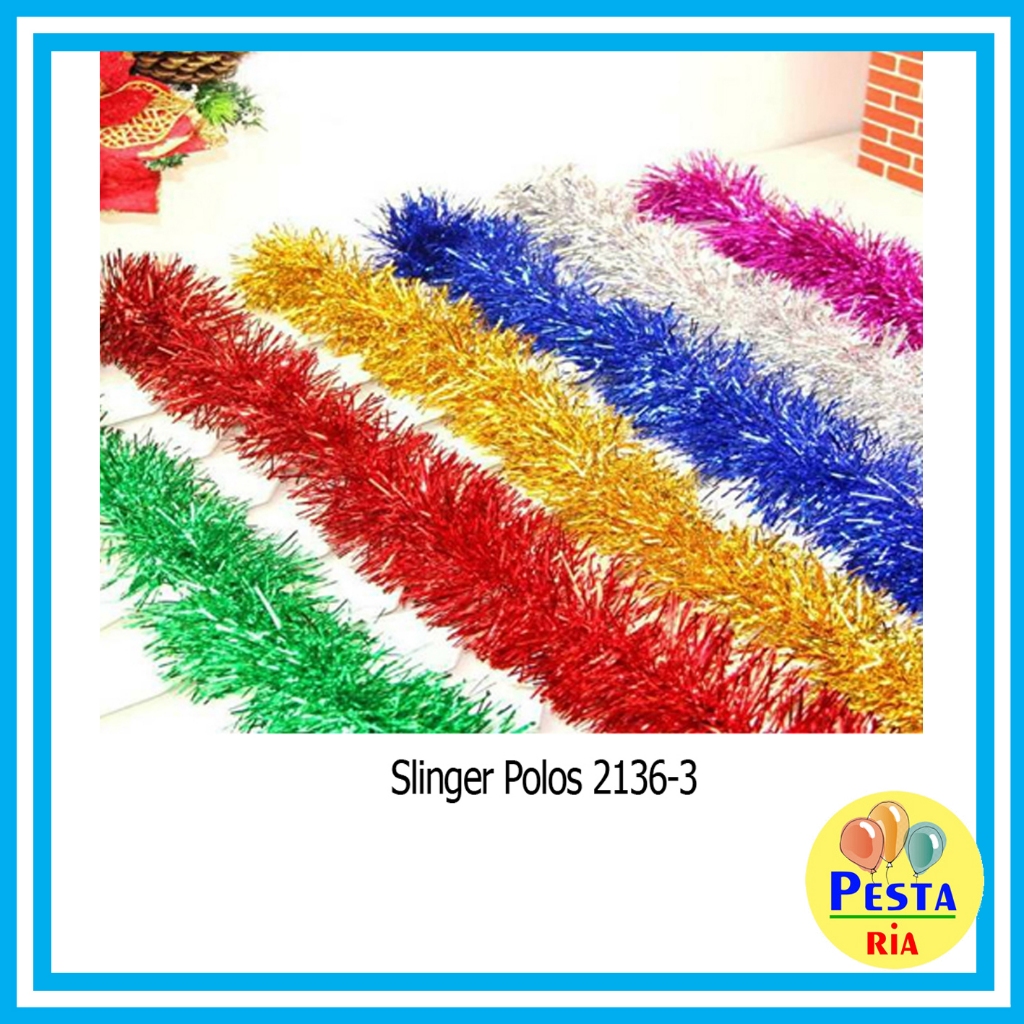 Jual Murah!! (1 Pcs) Slinger Polos Warna, slinger natal, hiasan natal ...