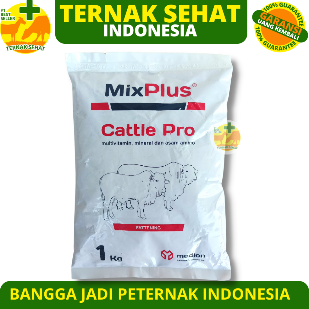 Jual MIX PLUS CATTLE PRO 1KG - Premix Penggemuk & Nafsu Makan Sapi ...