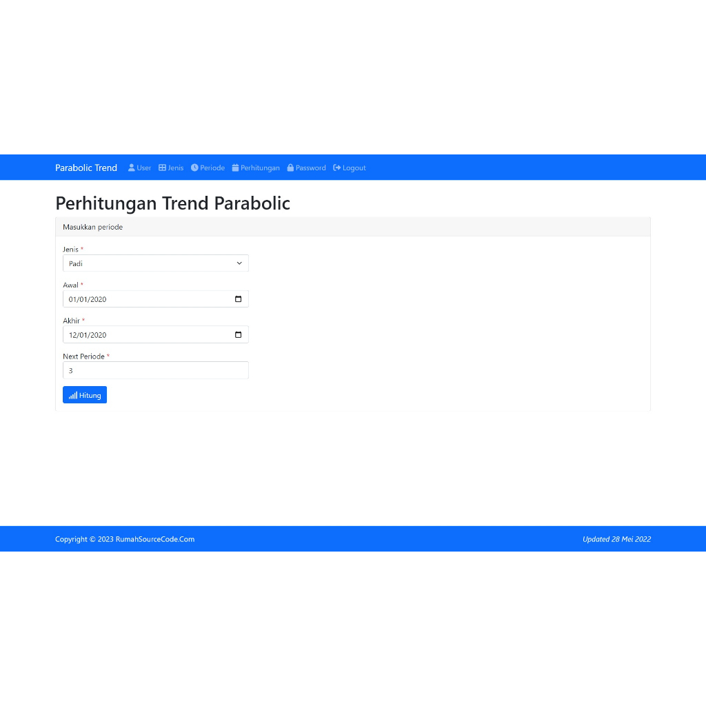 Jual Source Code Forecasting Metode Parabolic Trend Php Shopee Indonesia