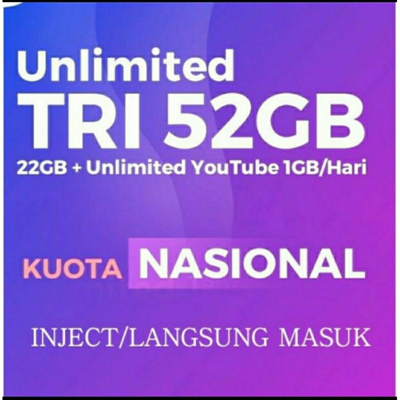 Jual Paket Data Tri (inject) | Shopee Indonesia