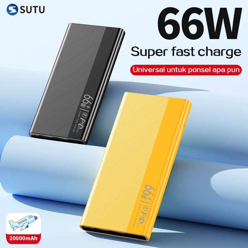 Jual SUTU 66W Super Fast Charging Power Bank LED Display Powerbank ...