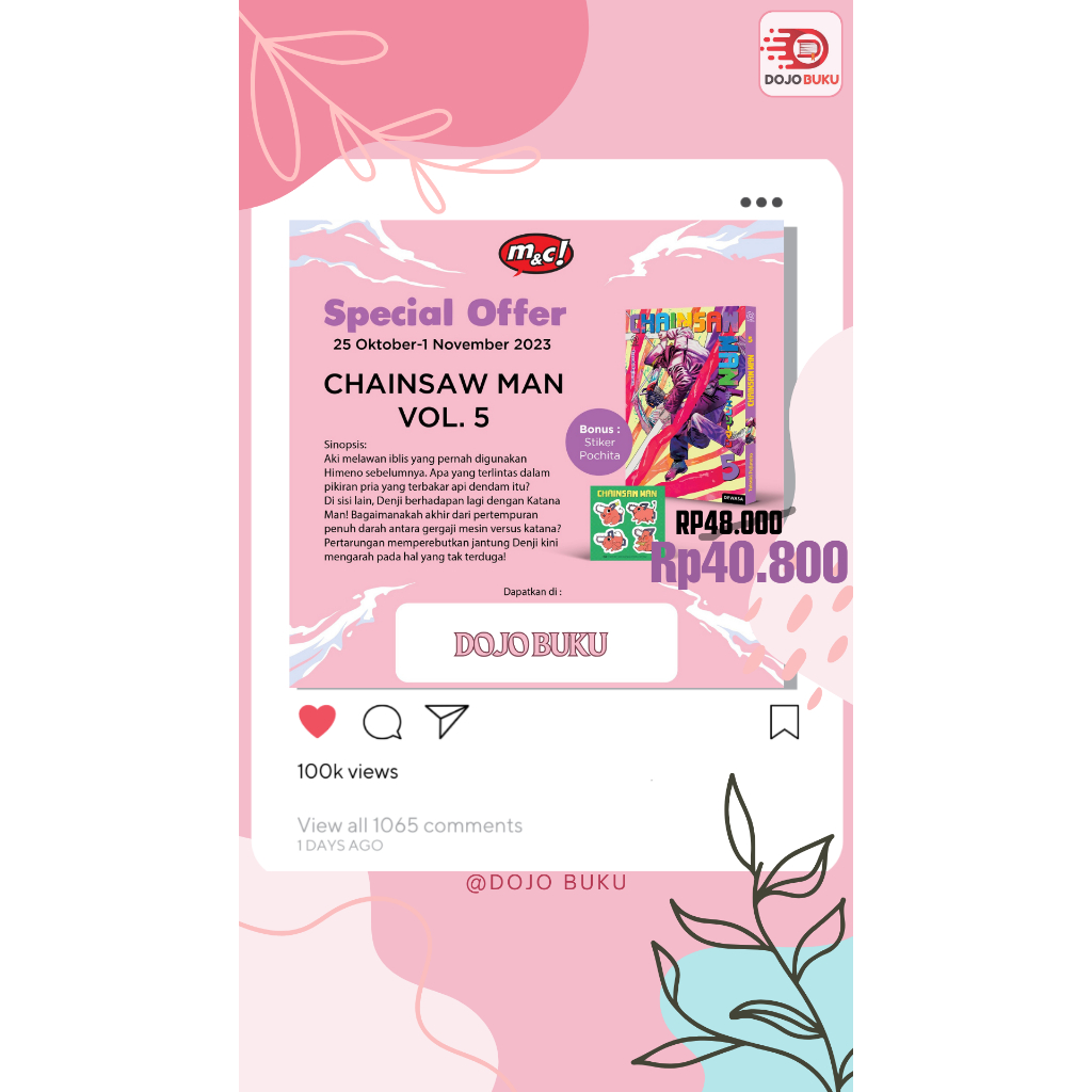 Jual Komik Chainsaw Man 5 by TATSUKI FUJIMOTO | Shopee Indonesia