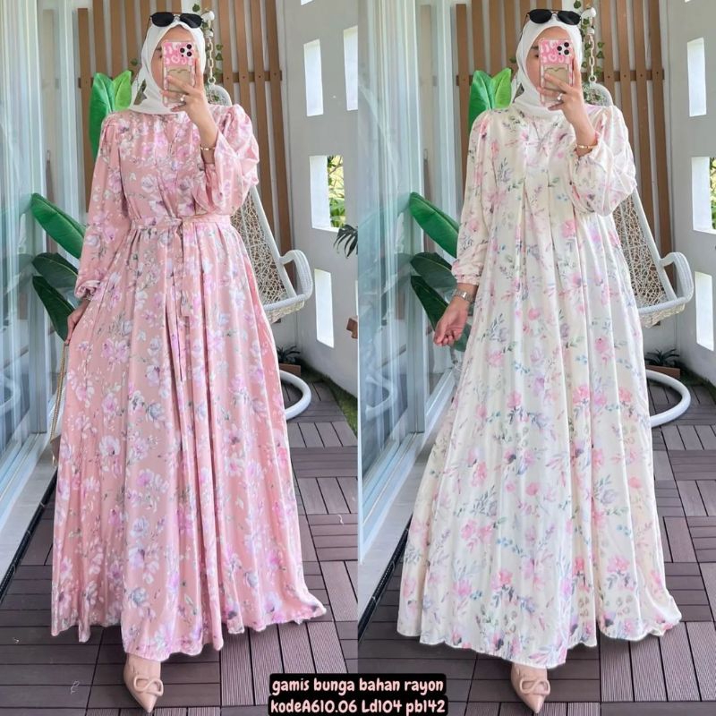 Jual Gamis Terbaru / Gamis Rayon Bunga A610.06 / Gamis Terlaris / Gamis ... Jual Gamis Terbaru / Gamis Rayon Bunga A610.06 / Gamis Terlaris / Gamis ...