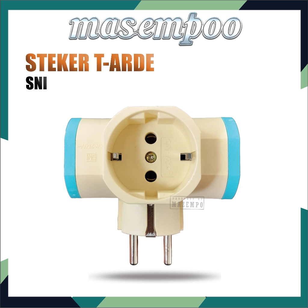 Jual Steker T Arde 3 arah Cabang Colokan Listrik Multi CAHAYA SC-382 ...