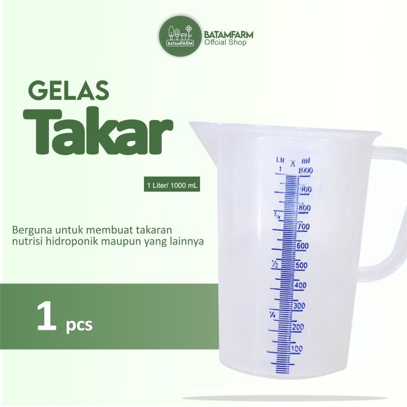 Jual Gelas Takar 1 Liter Green Leaf Gelas Takaran Nutrisi 1 Liter ...