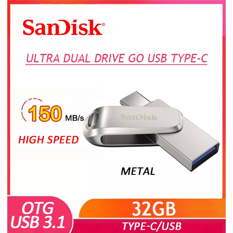Jual USB FlashDisk Ultra Dual Drive Luxe OTG USB 3.1 Type-C Up To 150MBps - 32GB ( Metal ...
