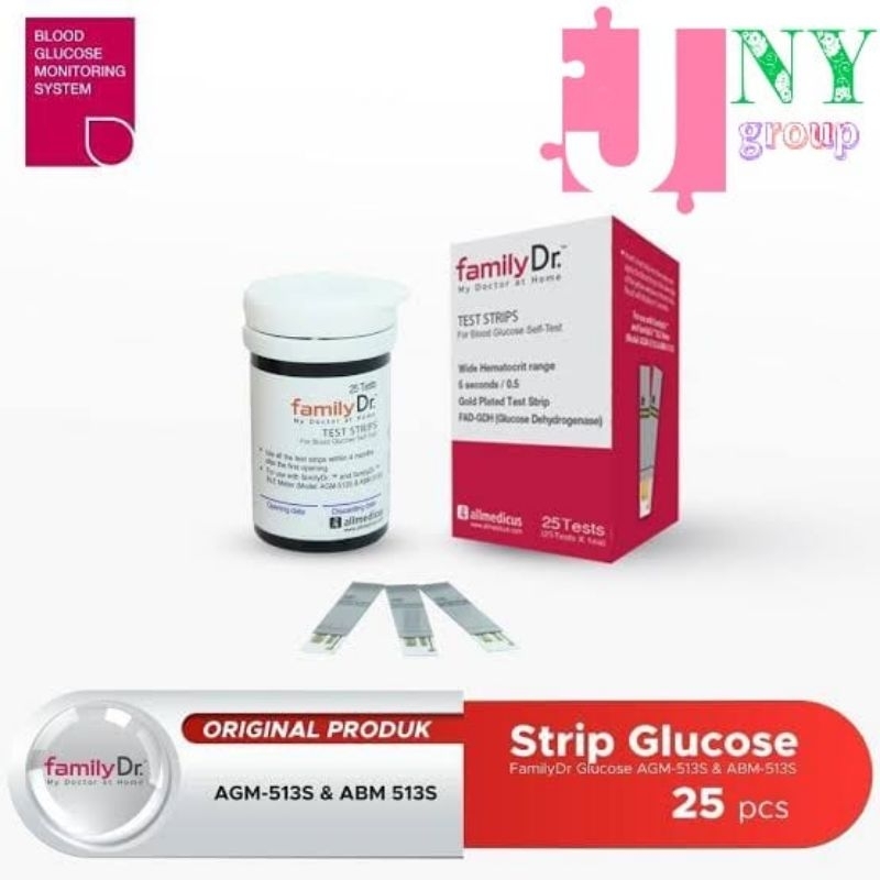 Jual Test Strip Family Dr Glucosa Strip Cek Gula Family Dr Glucose ...