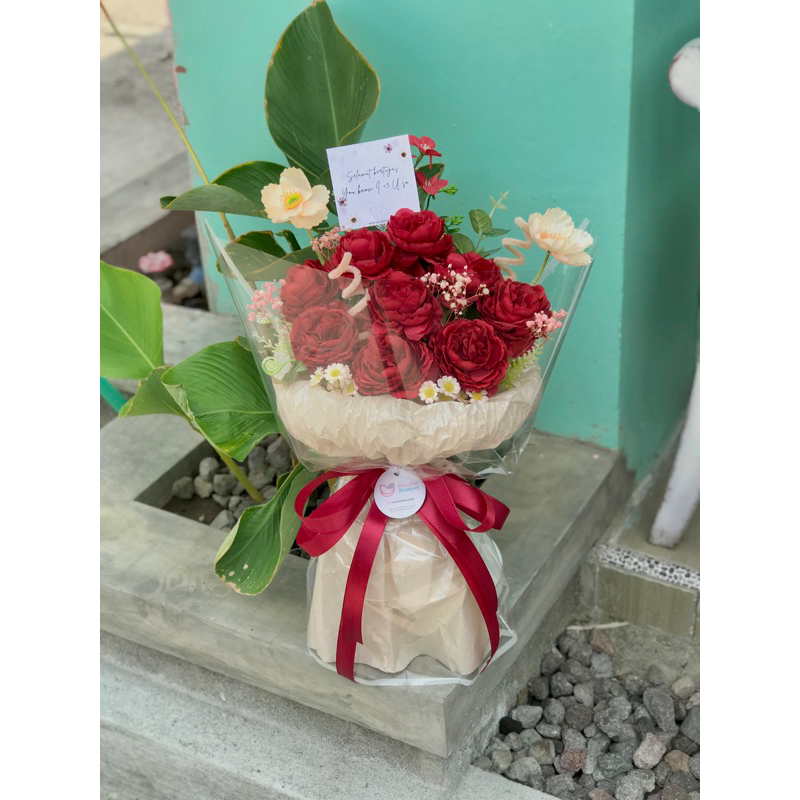 Jual Round Bouquet Korean Style Buket bunga palsu buket bunga wisuda ...