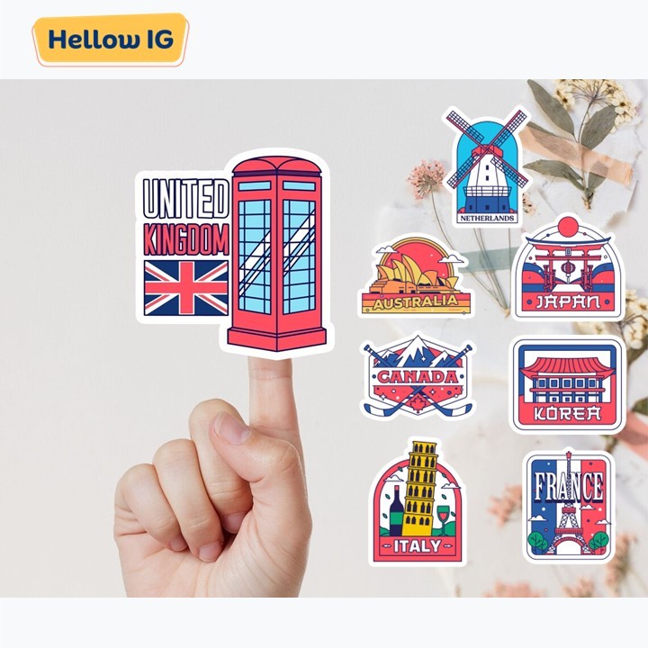 Jual STICKER TRAVEL WORLD ADVENTURE COUNTRY STIKER NEGARA KELILING ...