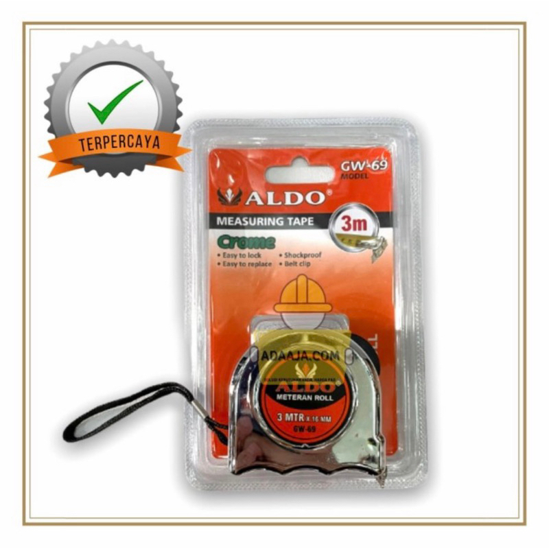 Jual Meteran Besi Meter Ukur Besi 3 5 7,5 10 Meter Measuring Tape Aldo ...