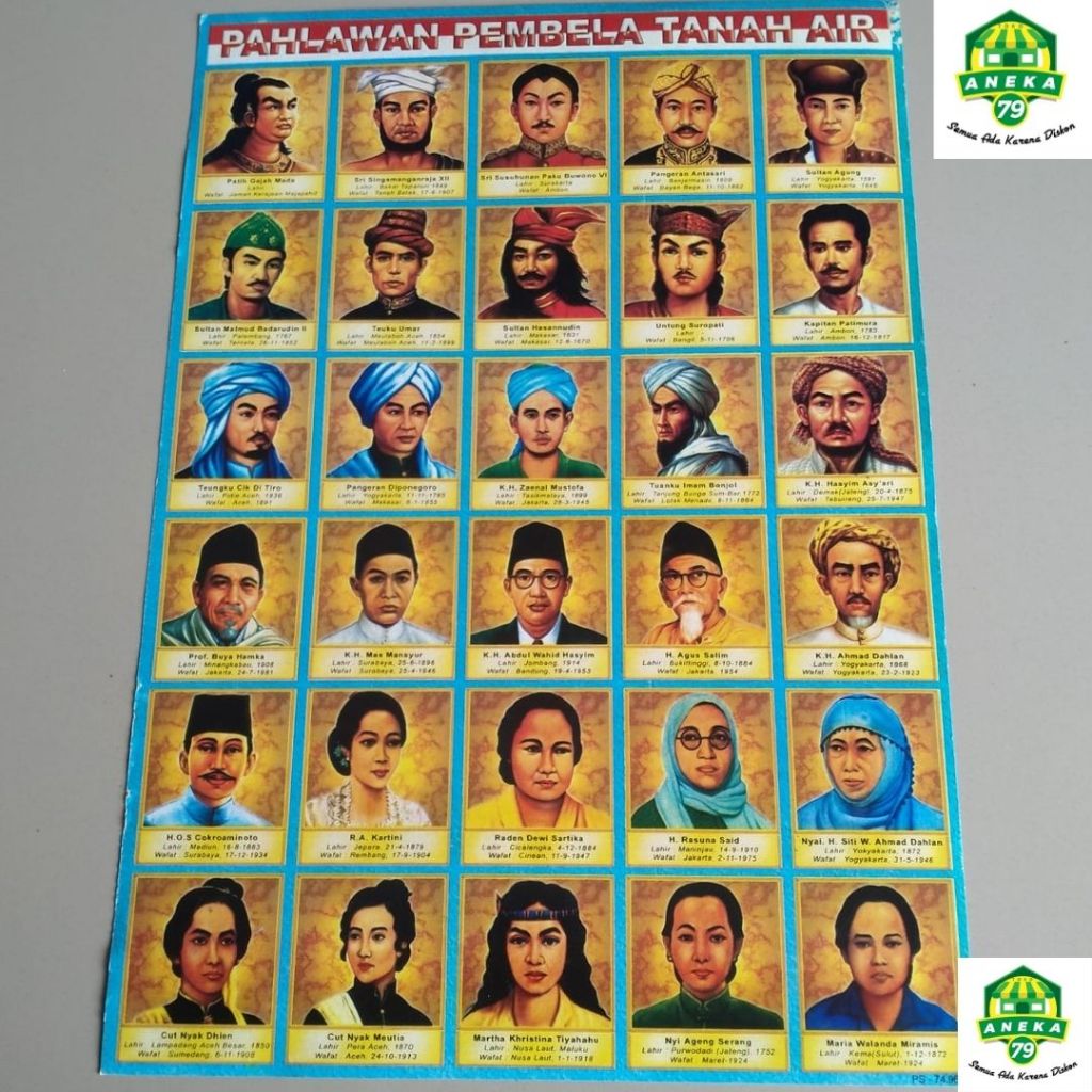 Jual Poster Pahlawan Pembela Tanah Air | Shopee Indonesia