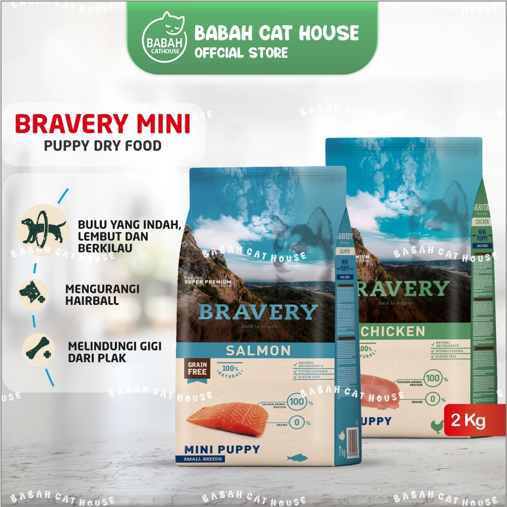 Jual 2kg BRAVERY MINI PUPPY Small Breed Dog Food Makanan Anak Anjing ...