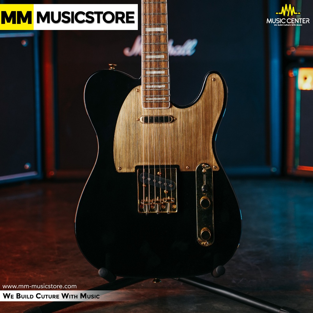 Jual gitar elektrik Squier 40th Anniversary Gold Edition Telecaster Electric Guitar, Black ...