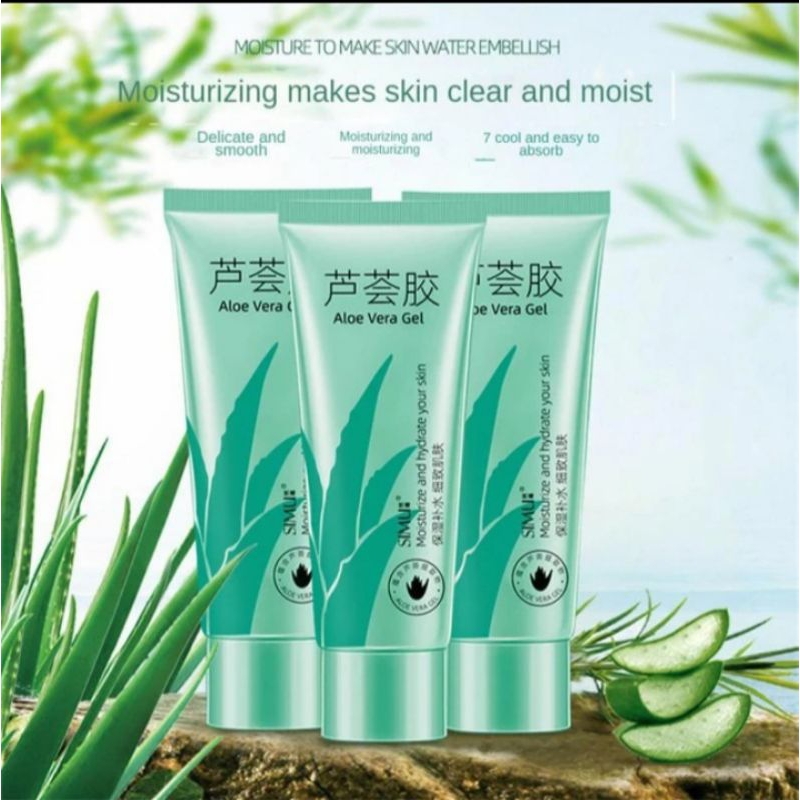 Jual Aloe Vera Gel Soothing Moisturizer SIMU Original Hydrate Your Skin ...