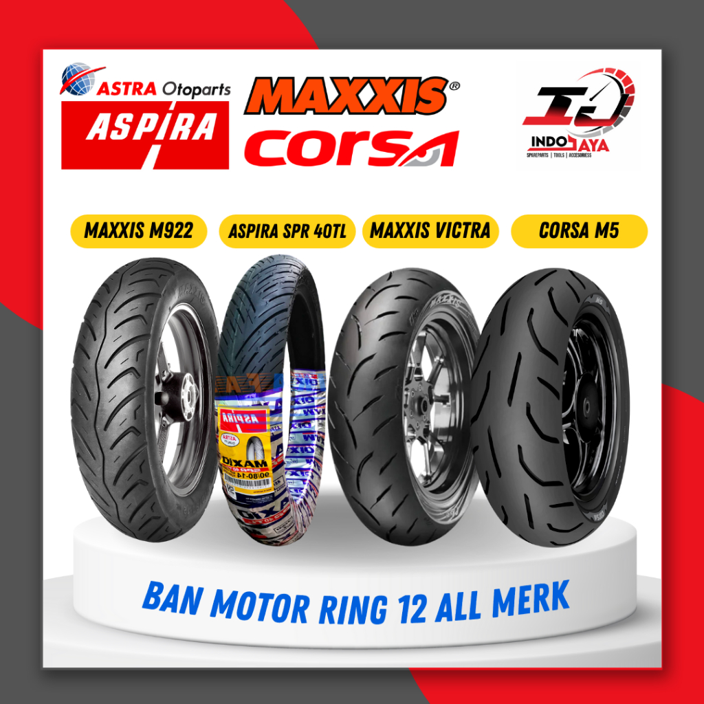 Jual BAN LUAR MAXXIS RING 12 ( 100/90-12 - 110/90-12 - 110/70-12 - 120/ ...