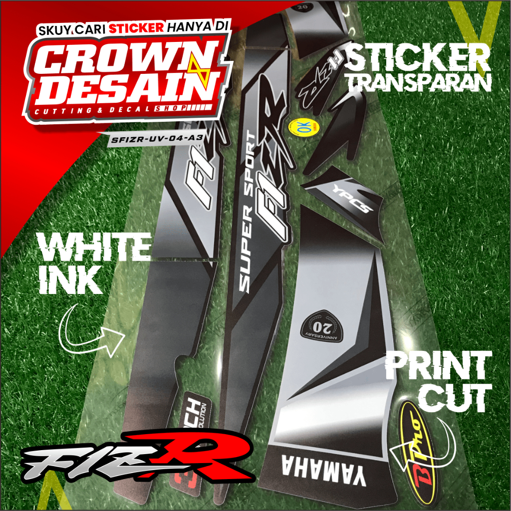Jual Stiker Striping fizr f1zr fiz r Variasi Merah Model Malaysia ...