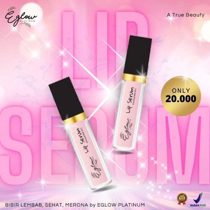 Jual Ready stok, Lip Serum Eglow Platinum BPOM/ Lip serum pencerah ...