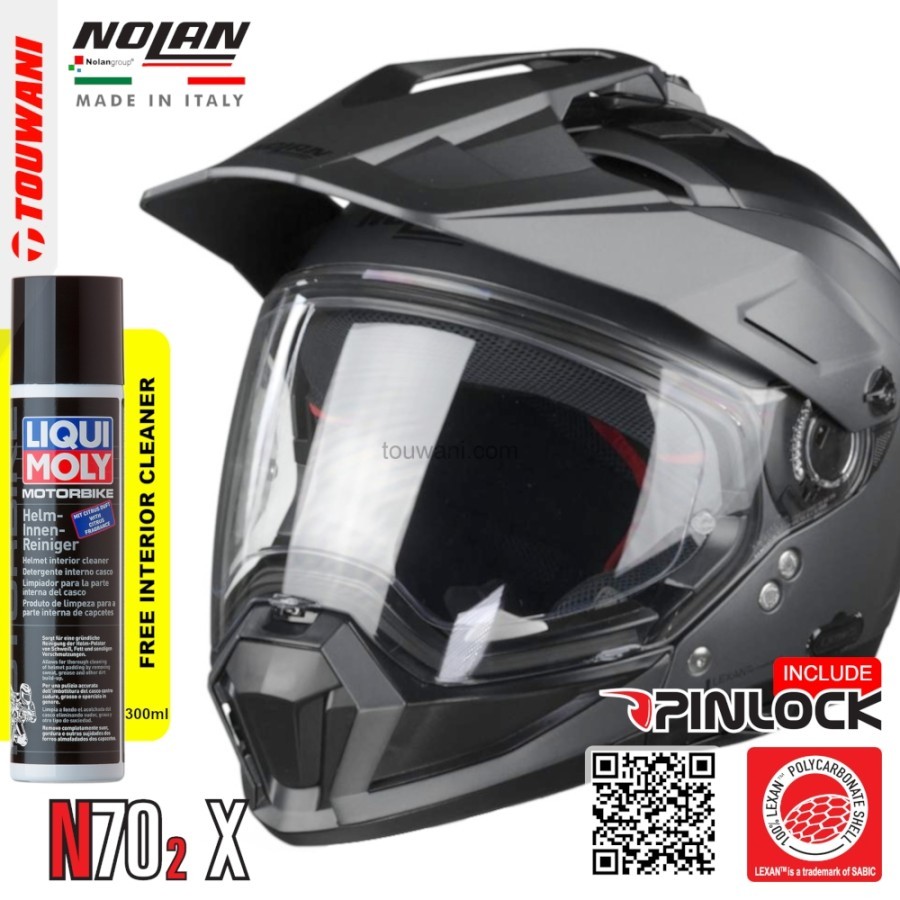 Jual Helm Nolan N70-2 X Classic N-Com Flat Vulcan Grey | Shopee Indonesia