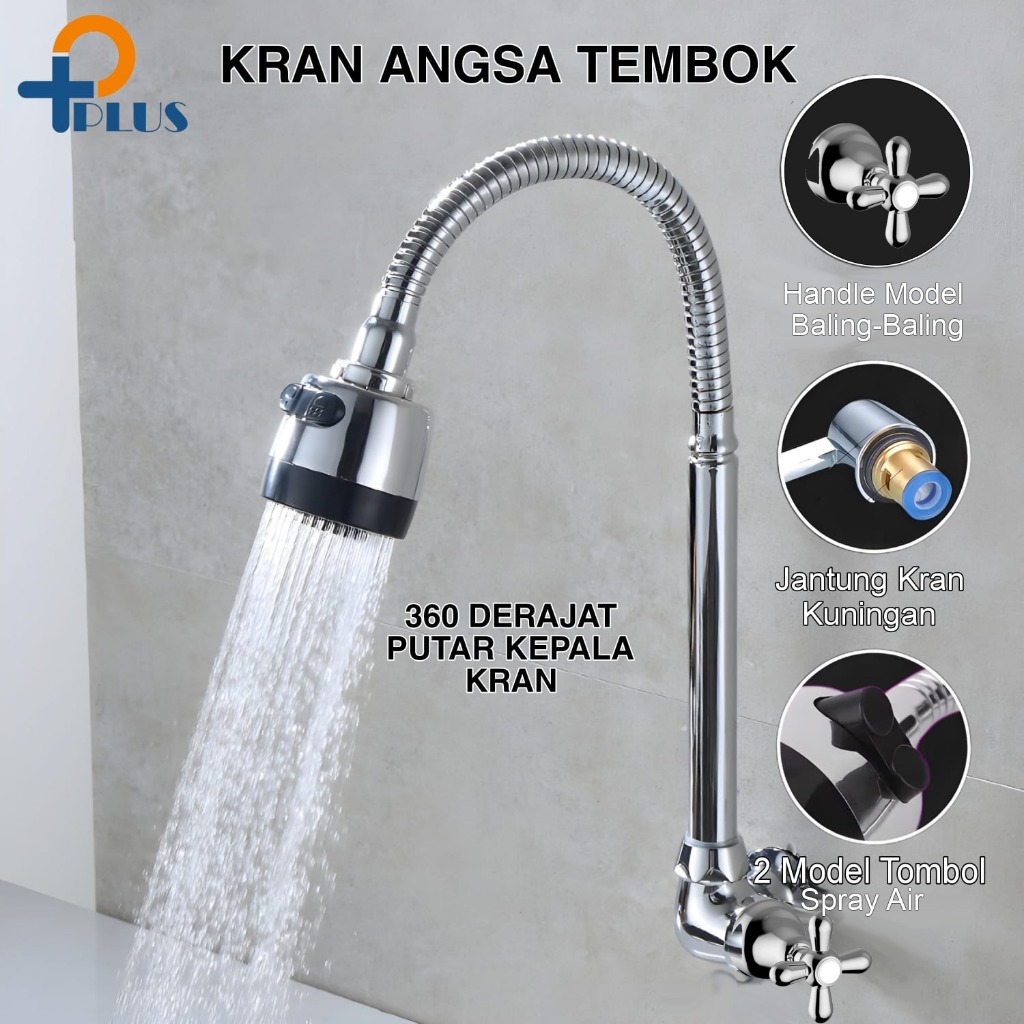 Jual [ Pplus ] Kran Keran angsa flexible murah leher angsa stainless SUS 304 premium quality ...