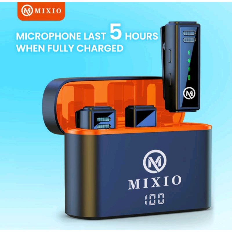 Jual MIXIO S14Pro Microphone Wireless Mic clip on Live Lavalier ...