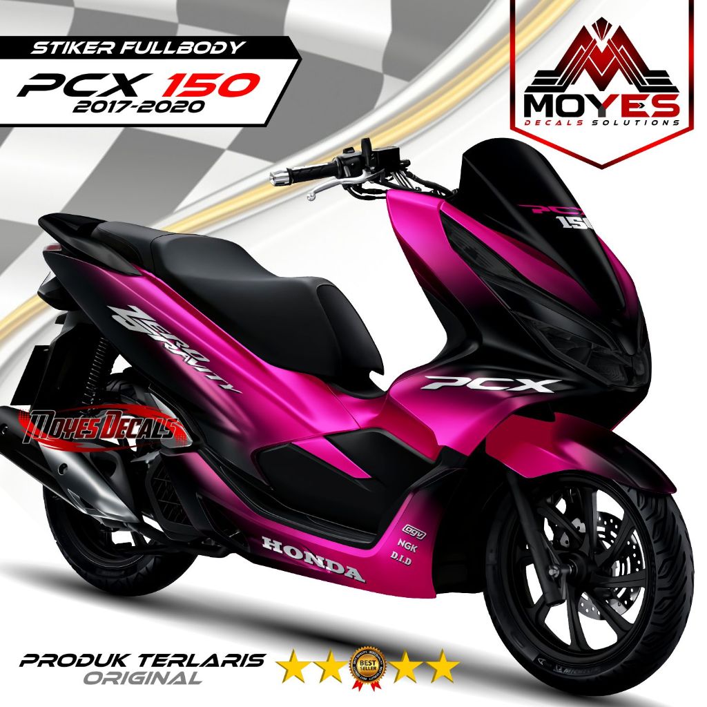 Jual Decal PCX 150 Fullbody Sticker Motor Honda Motif Dua Warna (COD ...