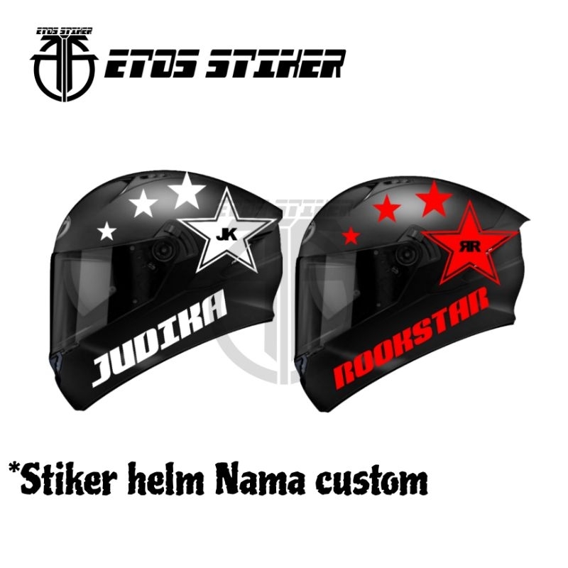 Jual Stiker Helm rockstar custom tulisan Sticker cutting helm full face ...