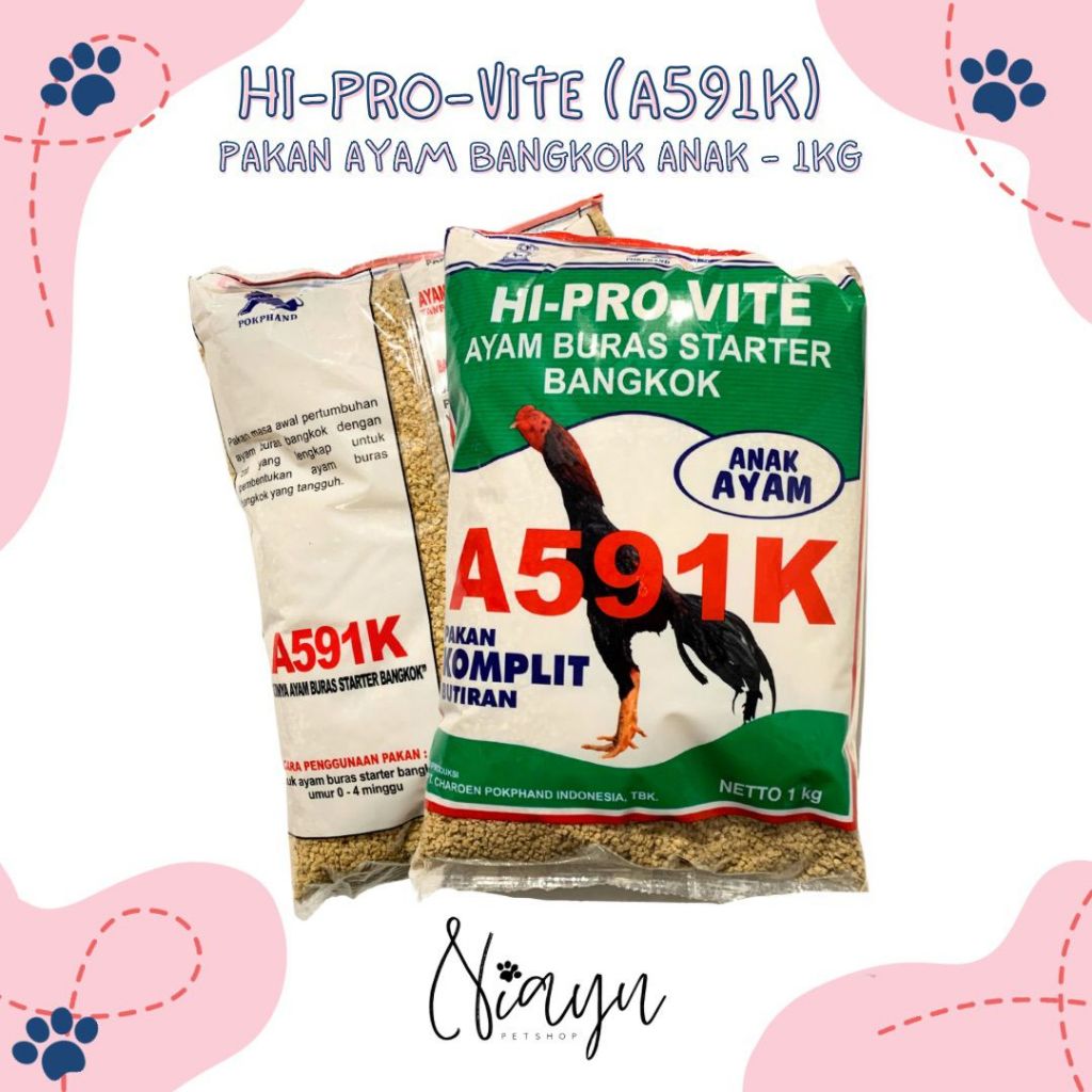 Jual Niayu - Hi-Pro-Vite Pur Ayam A591K Pakan Ayam Bangkok (Anak Ayam ...